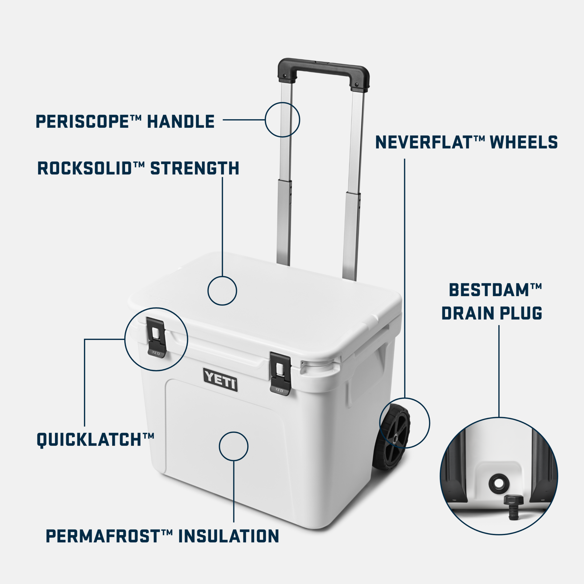 YETI Roadie 60 - Rolling Wheeled Cooler
